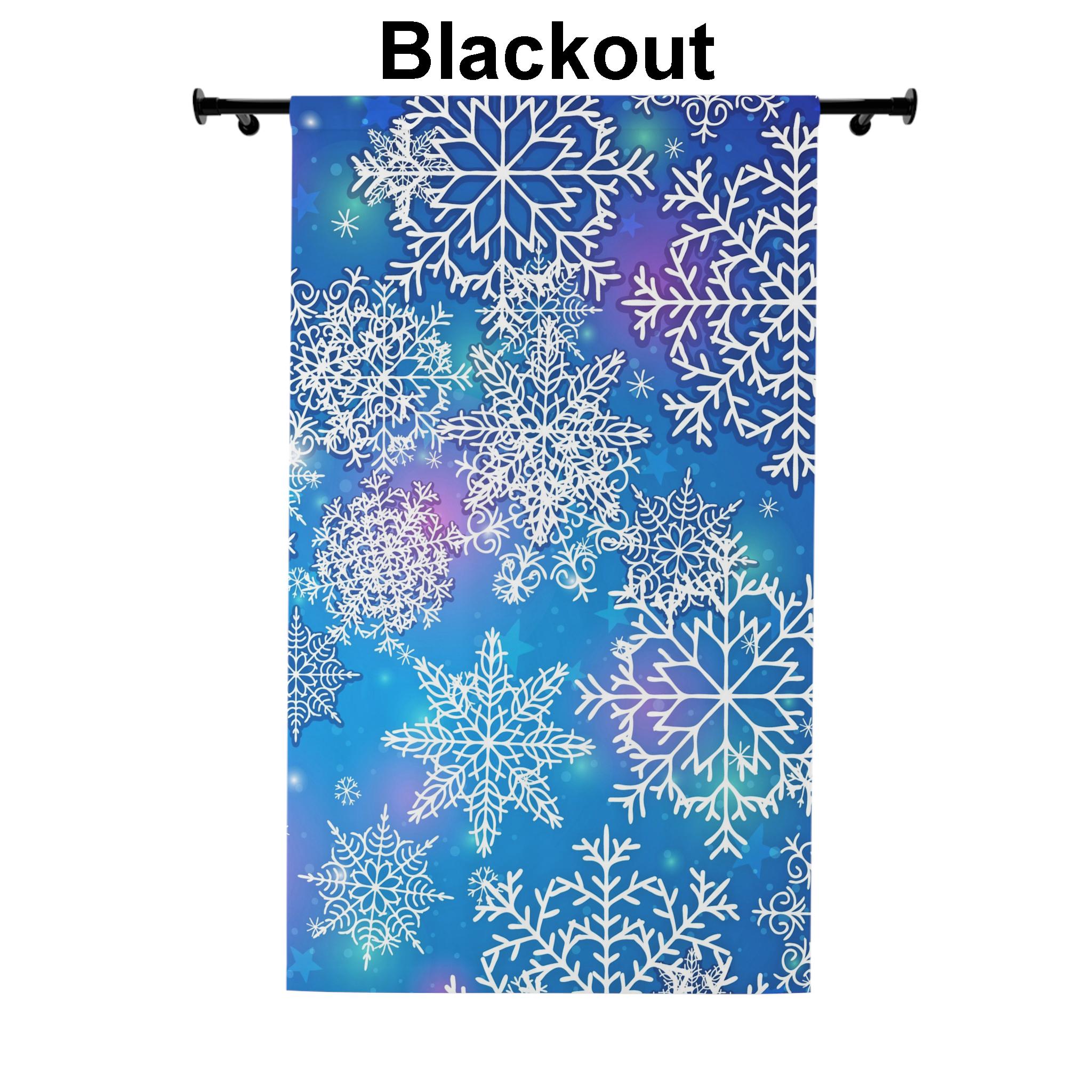 Snowflake Window Curtains, Christmas Holiday Decor - Etsy