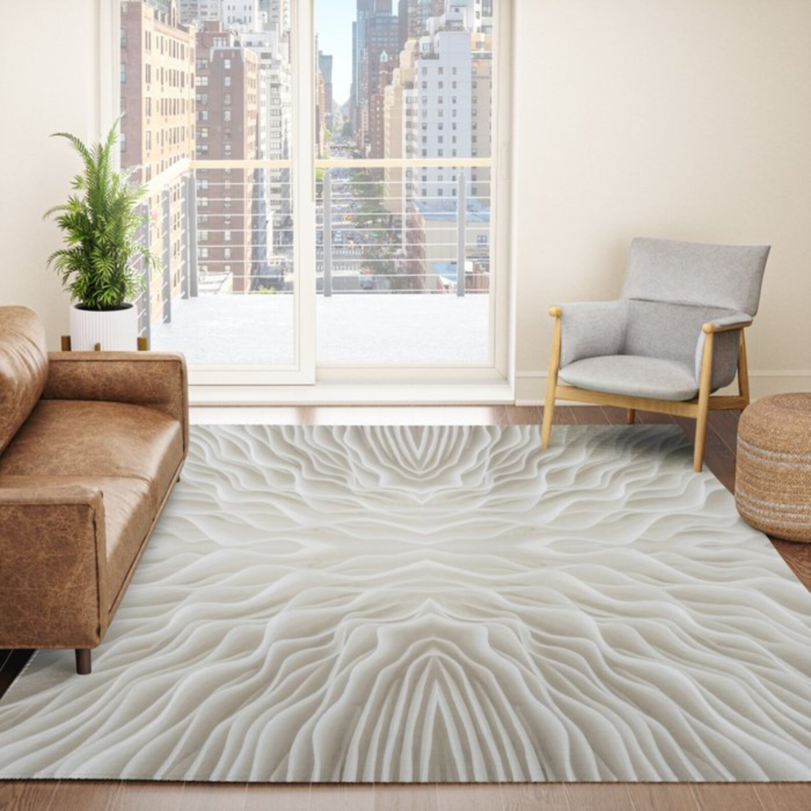 Mushroom Rug Grey Beige Rug Psychadelic Rug Psychedelic Floor | Etsy