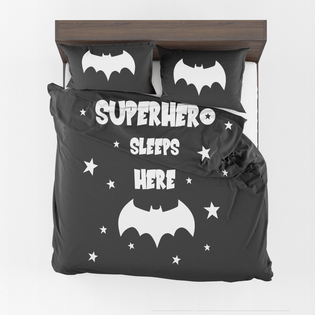 Superhero Bedding Set: Kids Comforter or Duvet Cover - Etsy