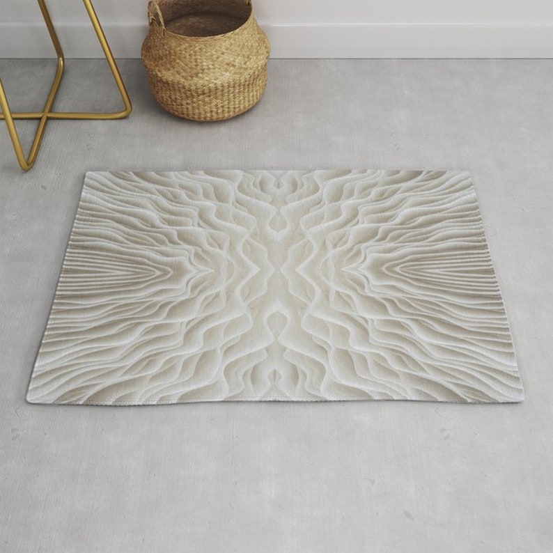 Mushroom Rug Grey Beige Rug Psychadelic Rug Psychedelic Floor | Etsy