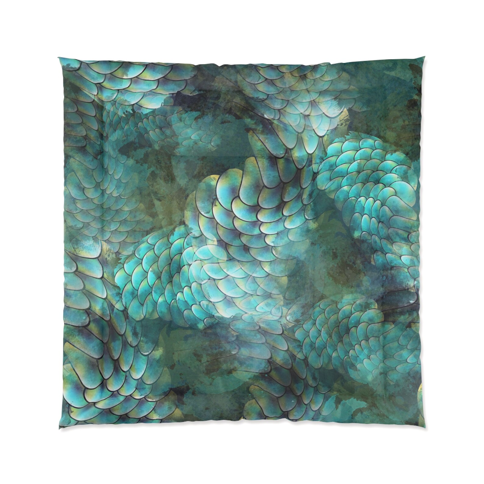 Mermaid Comforter or Duvet Cover Aqua Bedding Ocean Bedding Teal ...