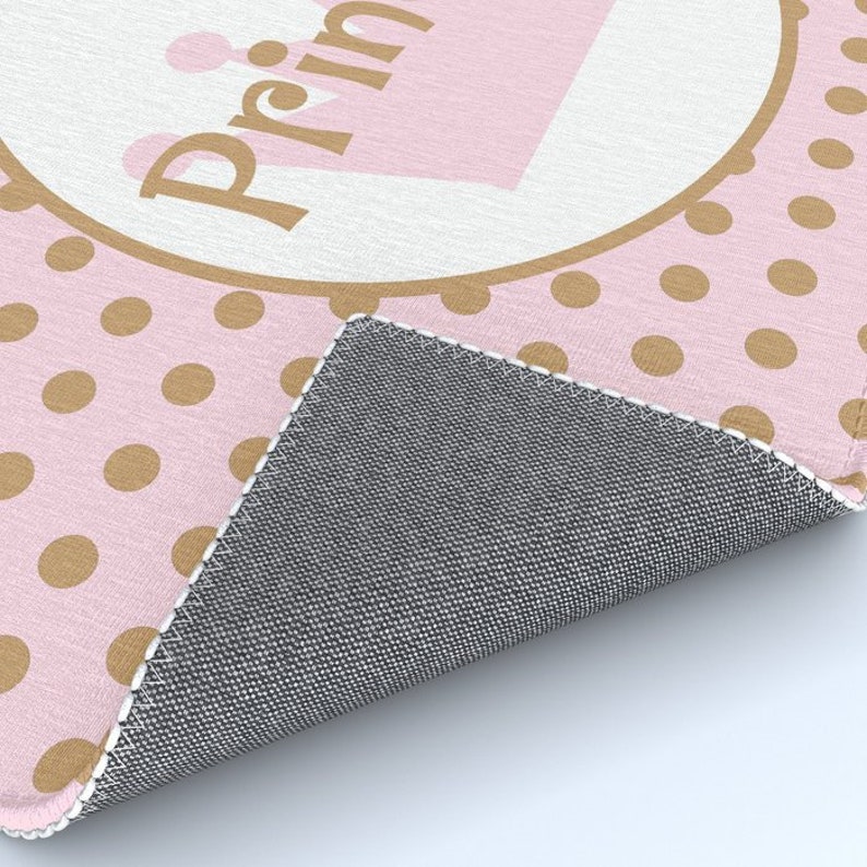 Pink & Gold Polka Dot Princess Rug Princesses Rug Girly Rugs | Etsy
