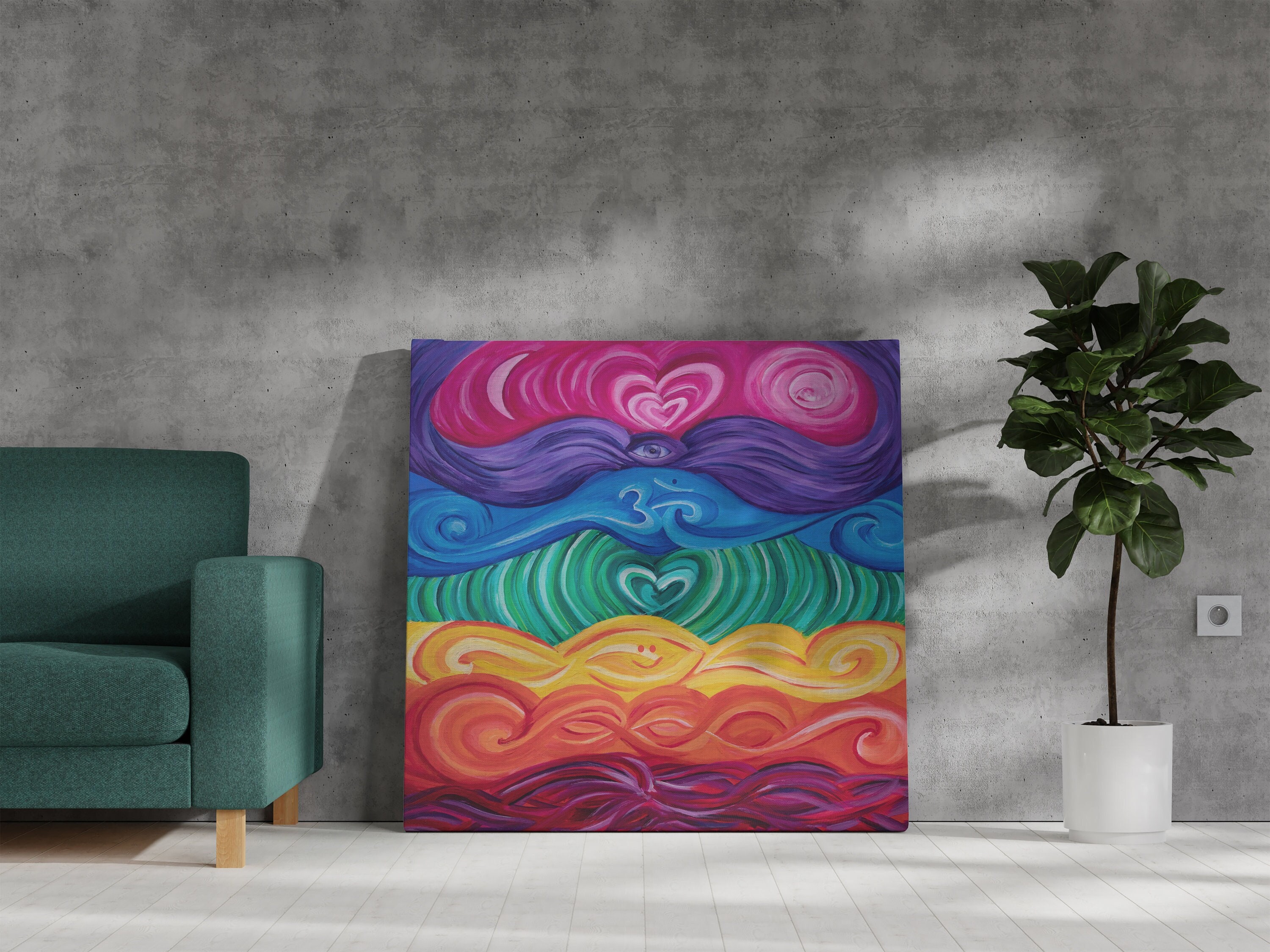 Chakra Art Canvas Wrap or Art Print Unique Gift Spiritual Gifts Chakras ...