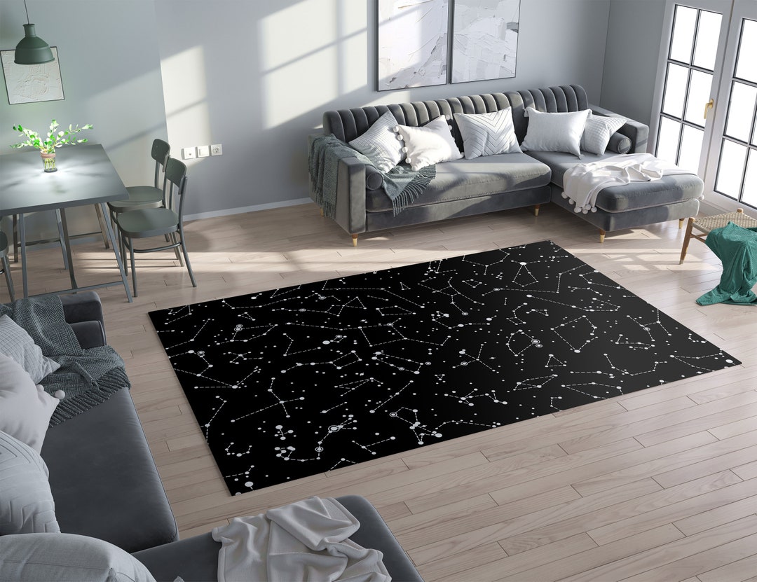 Star Constellations Rug Space Rug Kids Rug Constellation Floor Rug ...