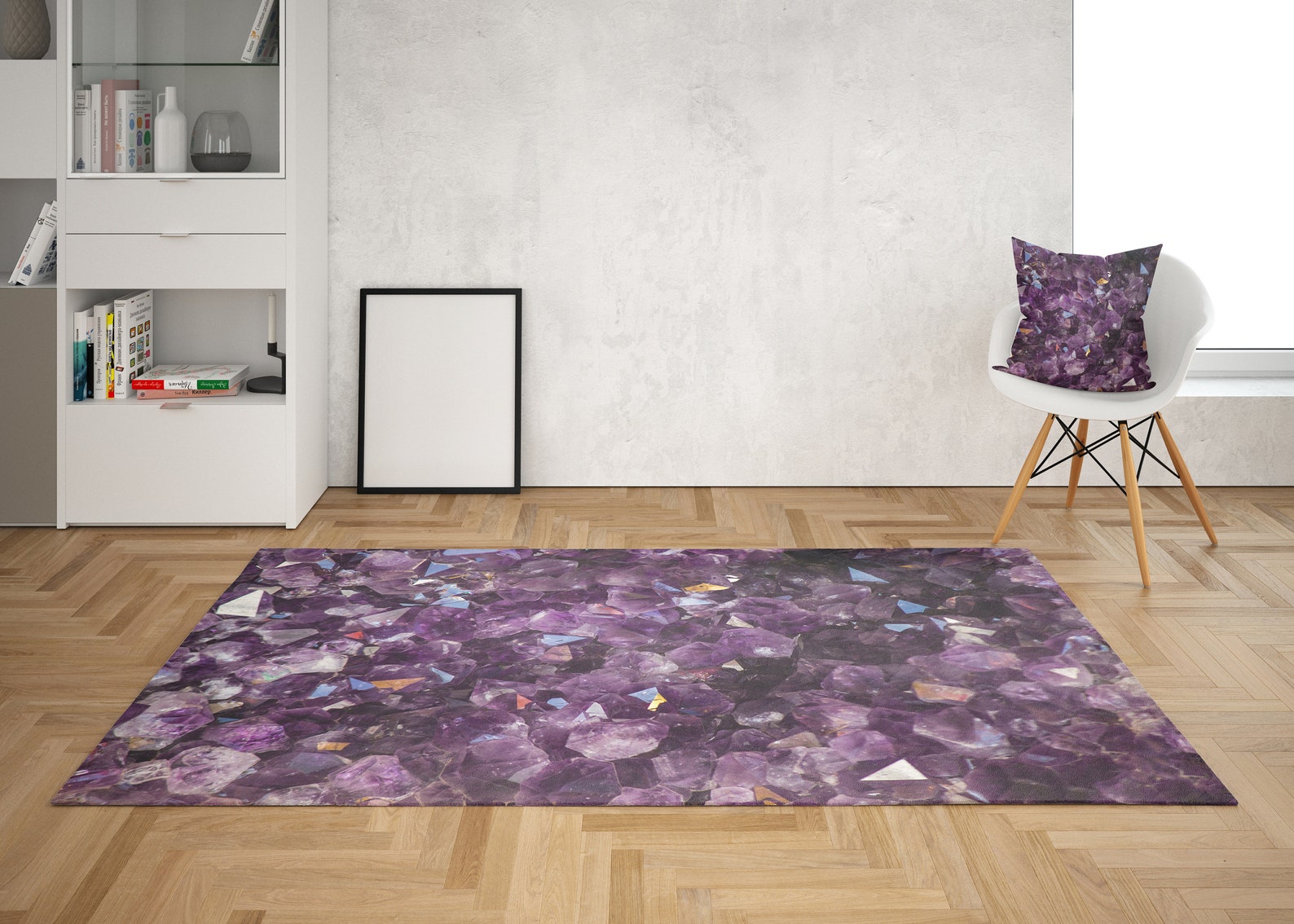 Amethyst Rug Crystal Rugs Purple Floor Mat Spiritual Rugs 2x3 3x5 4x6 ...