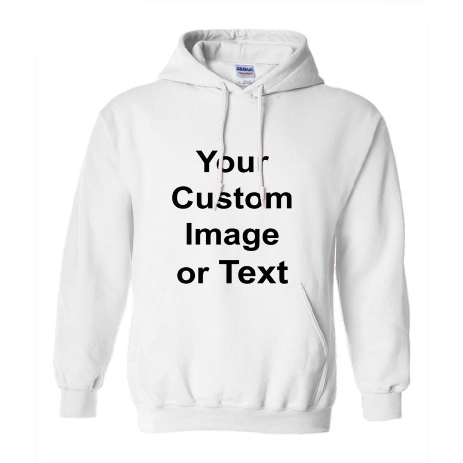 Custom Image or Text Hoodie: Personalized Gift, Cotton-blend - Etsy