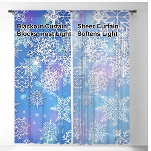 Snowflake Window Curtains Christmas Decorations Xmas Decor Christmas ...