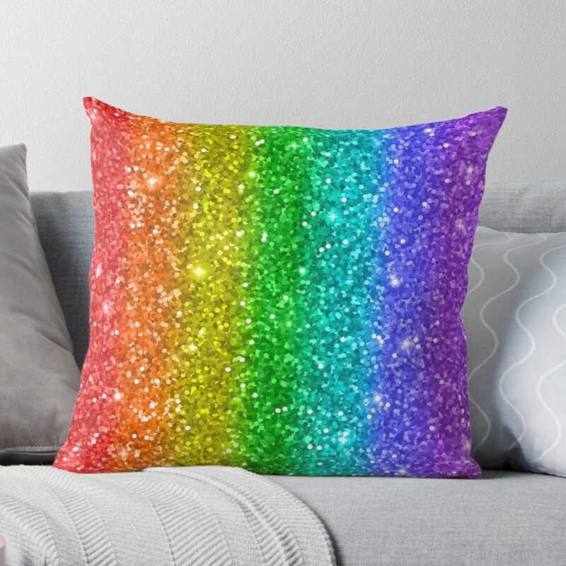 Rainbow Pillow - Etsy