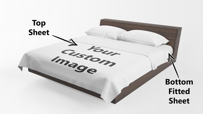 Personalized Photo Bed Sheets, Custom Sateen Bedding Gift - Etsy