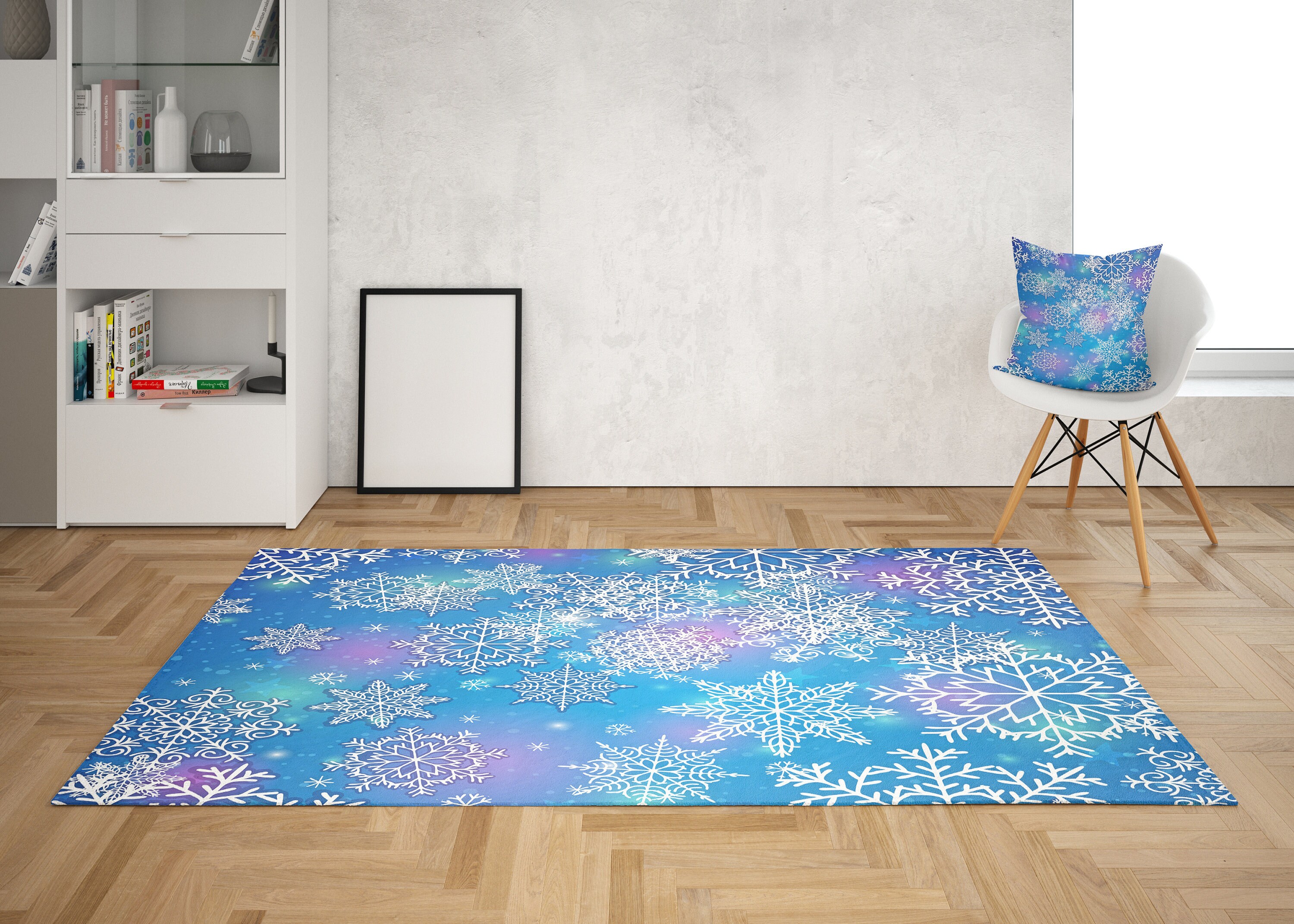Snowflake Rug Christmas Rugs Kids Rug Xmas Decor Christmas | Etsy
