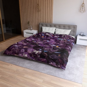 Amethyst Duvet Cover or Comforter Purple Bedding Amethyst Bedding ...