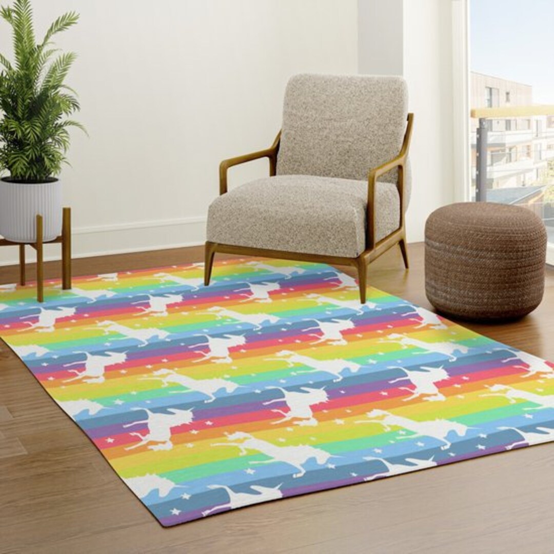 Rainbow Unicorn Rug Rainbow Rug Unicorn Rug Unicorn Floor Rug Rainbow ...