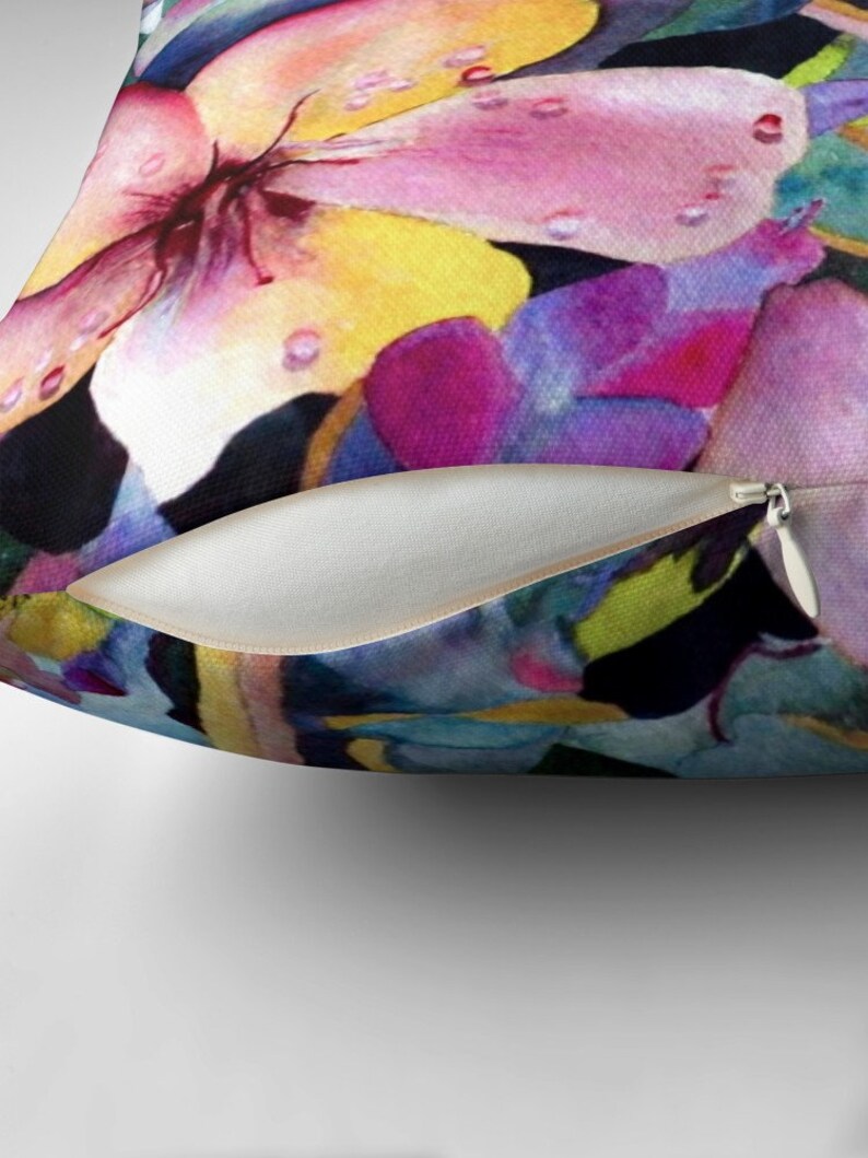 Flowers Pillow Artsy Pillow Unique Gift Floral Pillows for Couch Flower ...