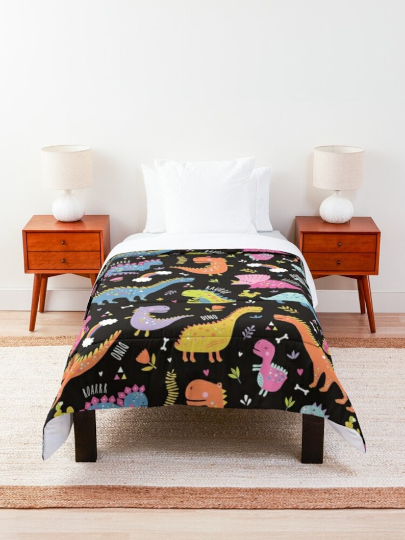 Dinosaur Comforter or Duvet Cover Dinosaurs Bedding Kids - Etsy