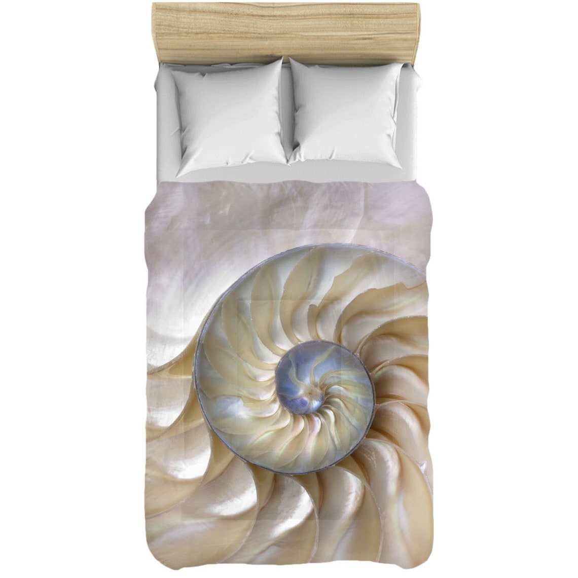 Nautilus Shell Comforter or Duvet Cover Ocean Bedding - Etsy