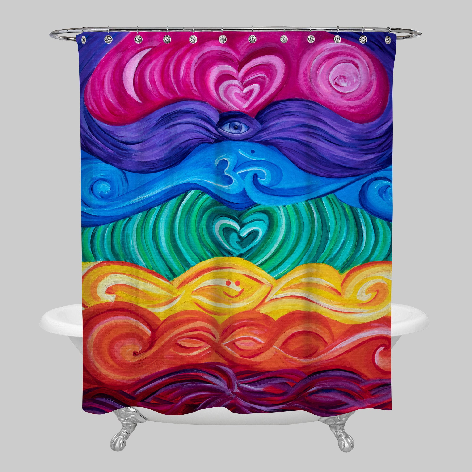 Chakra Shower Curtain Chakras Yoga Shower Meditation Spiritual - Etsy