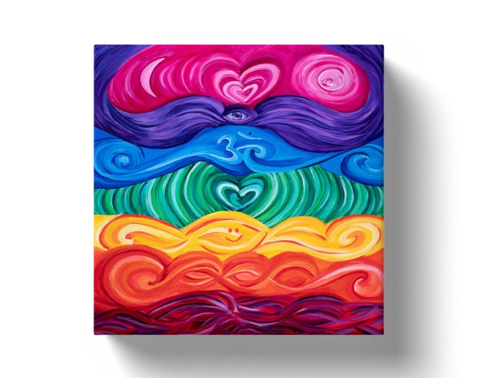 Flying Horse Art Canvas Wrap or Art Print Rainbow Sacred - Etsy