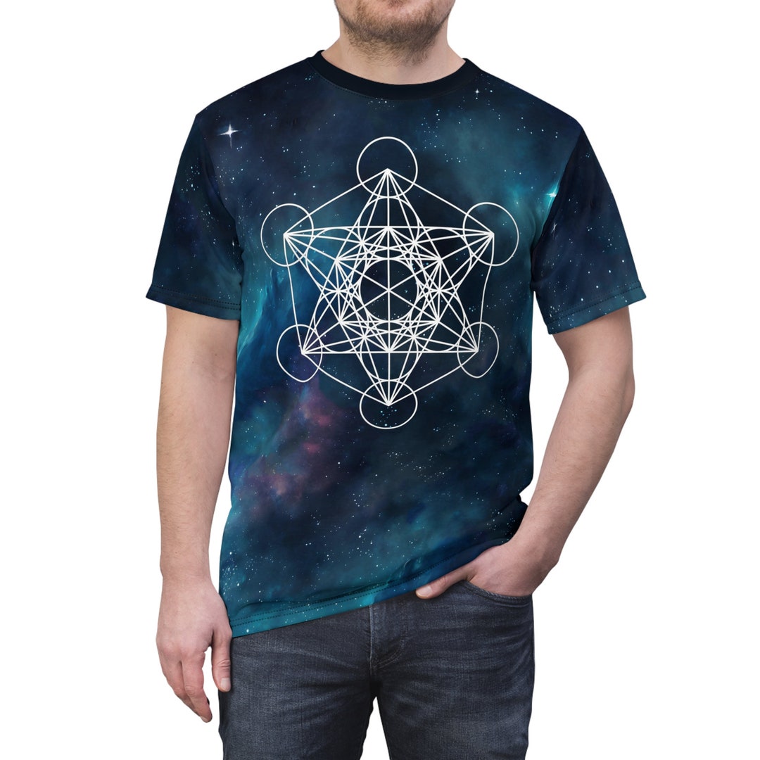 Metatron's Cube Tee Shirt Unisex Galaxy Metatron Tshirt Metatrons Cube ...