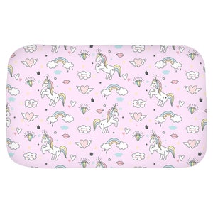 Unicorn Bath Mat Unicorn Bathroom Unicorns Decor Rainbow Bath Mats ...