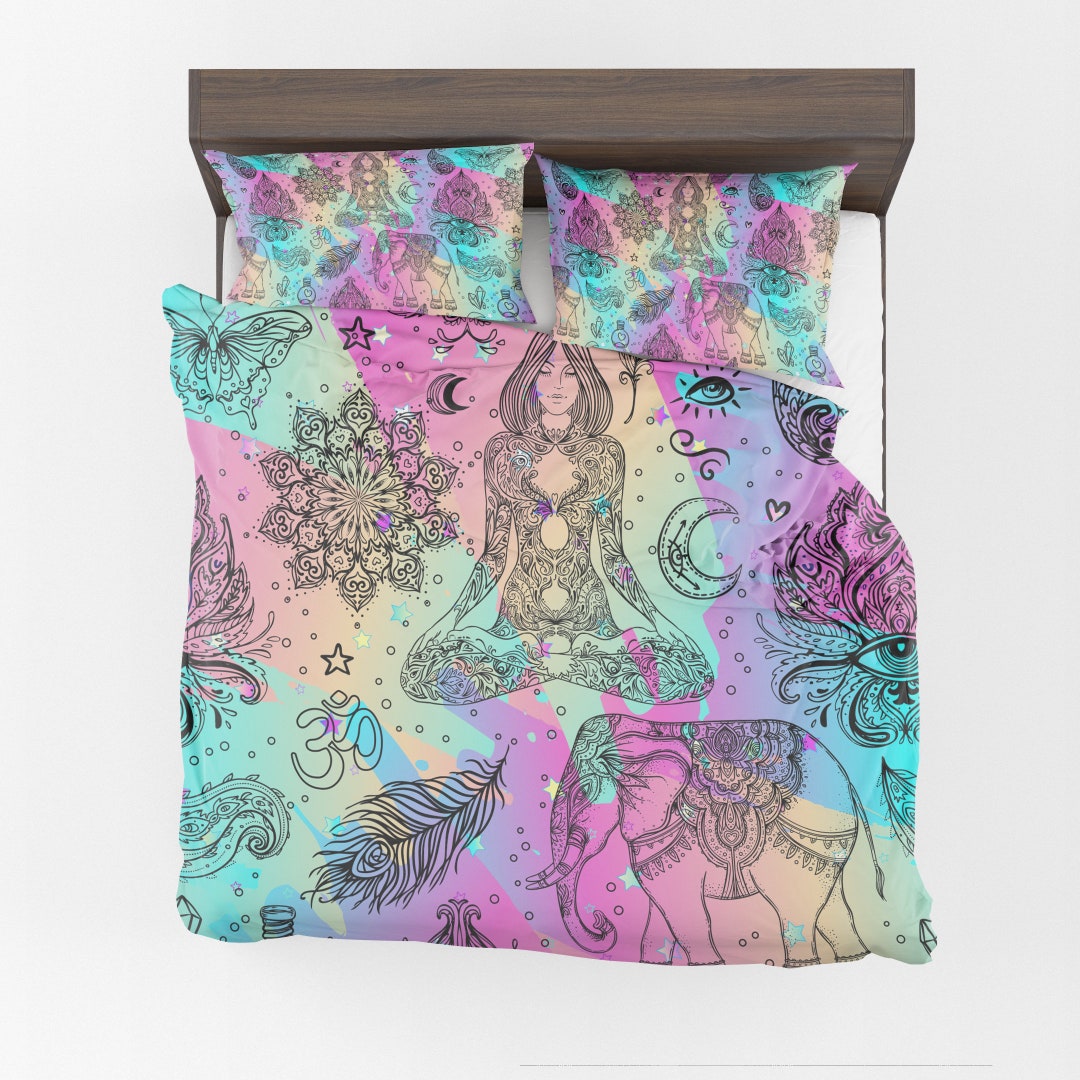 Boho Spiritual Comforter or Duvet Cover Hippy Bedding Boho Bedding ...