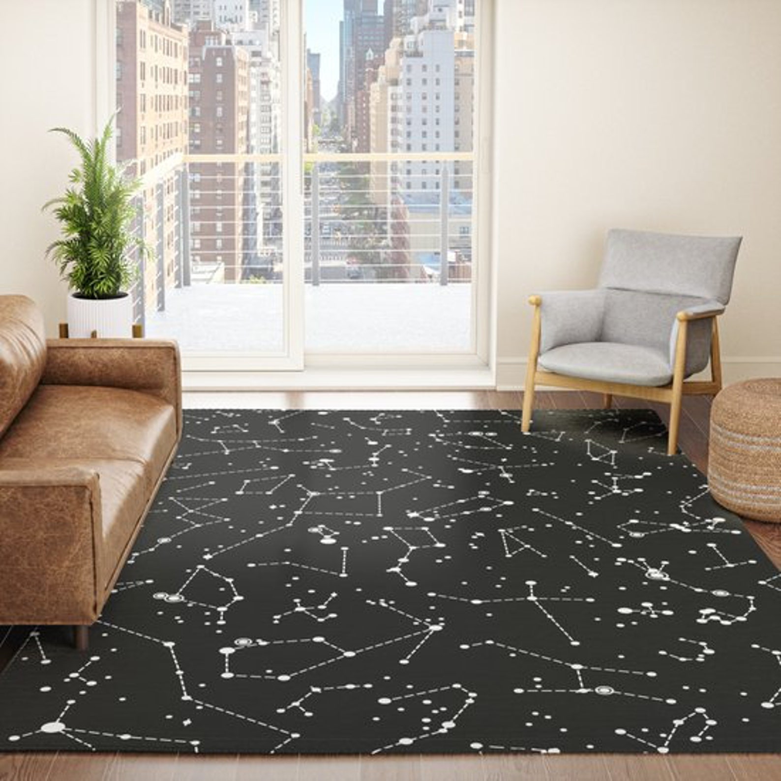 Star Constellations Rug Space Rug Kids Rug Constellation Floor Rug ...