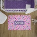 Custom Retro 80s Rug Personalised Rug Pink Purple Girls Boys Kids Name ...