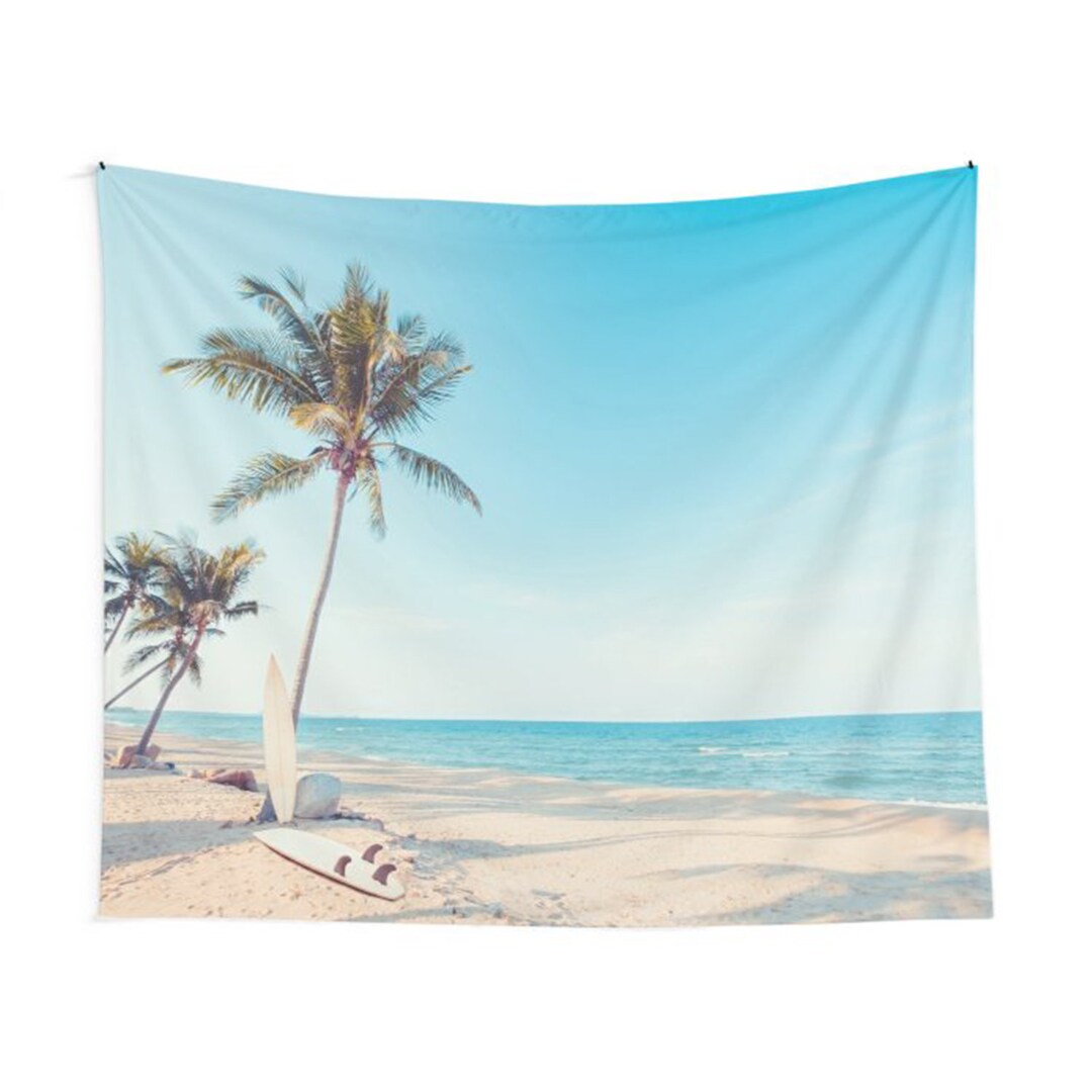 Surf Boards on the Beach Tapestry Beach Tapestry Surfer - Etsy