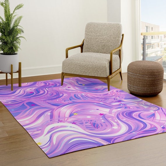 Pink & Purple Rug Princess Rug Girly Rug Girls Floor Rug Pink - Etsy