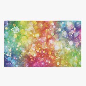 Rainbow Confetti Rug Rainbow Rug Rainbow Rugs Girly Floor Rug Childrens ...