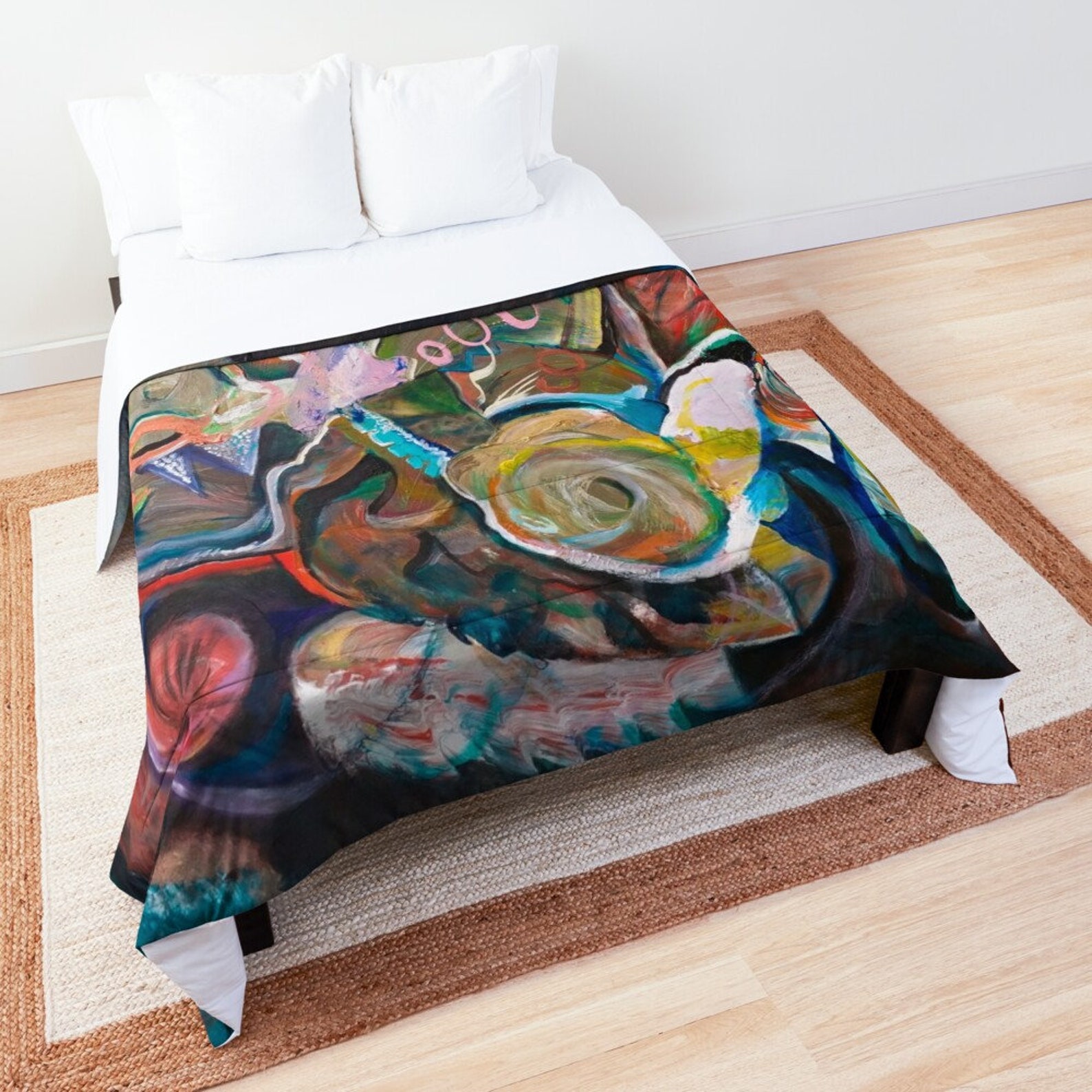 Abstract Art Duvet Cover or Comforter Artsy Colorful Bedding - Etsy
