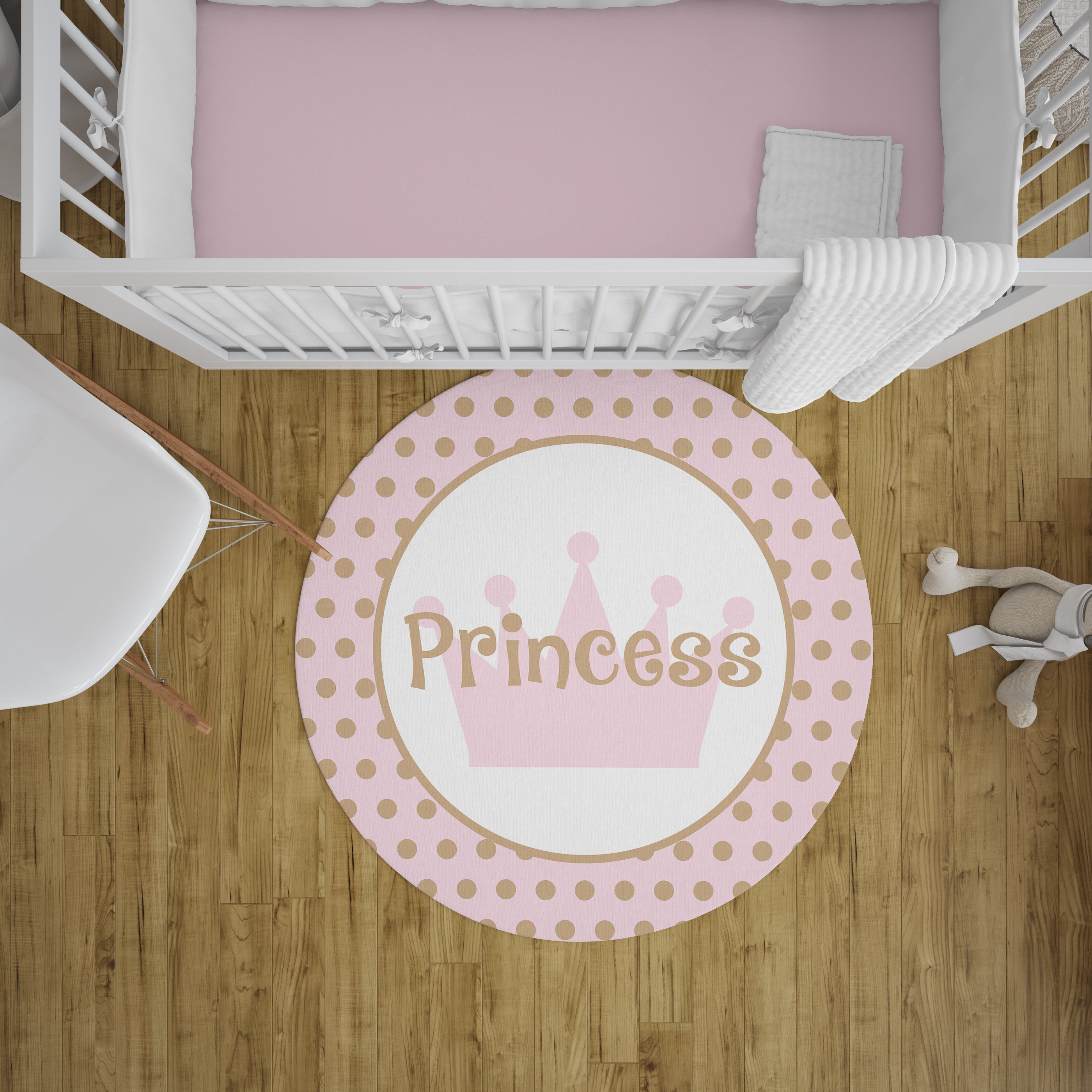 Pink & Gold Polka Dot Princess Rug Princesses Rug Girly Rugs - Etsy