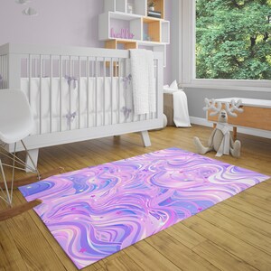 Pink & Purple Rug Princess Rug Girly Rug Girls Floor Rug Pink - Etsy