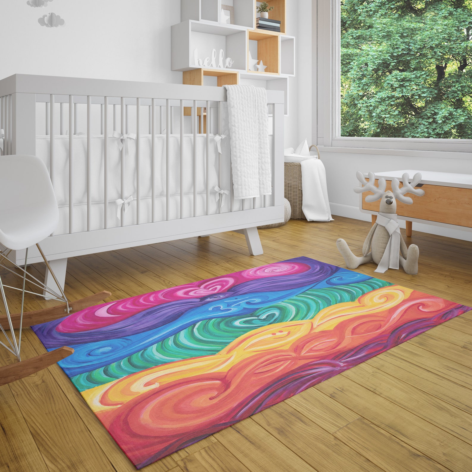 Chakra Rug Colorful Rainbow Rug Floor Rug Mat Spiritual Yoga | Etsy