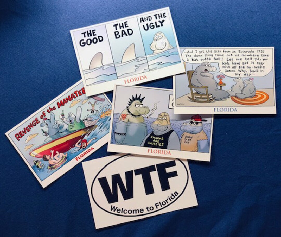 Manatee Postcard Collection - Etsy