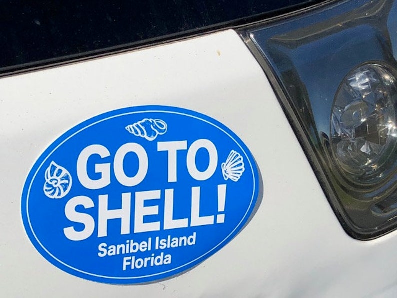 Go to Shell Sticker Decal - Laptop Decal - Car Decal - Florida - Comic ...