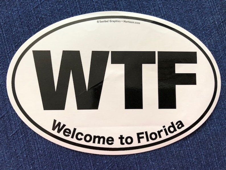 WTF Welcome to Florida Decal Sticker - Laptop Decal - Car Decal - Vinyl ...
