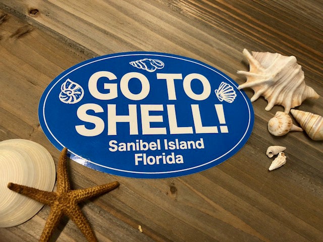 Go to Shell Sticker Decal - Laptop Decal - Car Decal - Florida - Comic ...