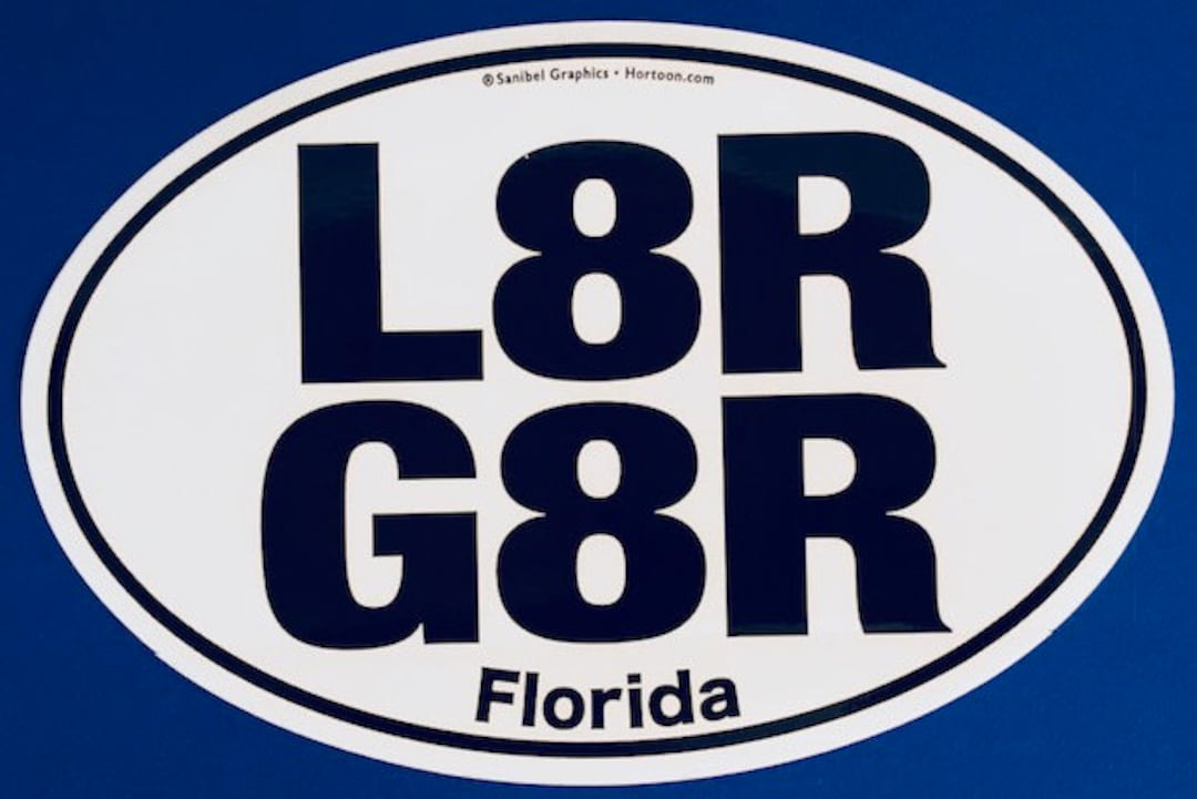 Later Gator Decal Sticker - L8R G8R - Bumper Sticker - Vinyl - Laptop ...