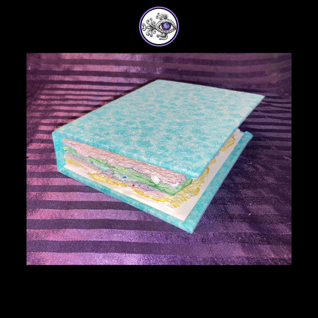Blue - Handmade Recycled Colored Paper Book - Etsy