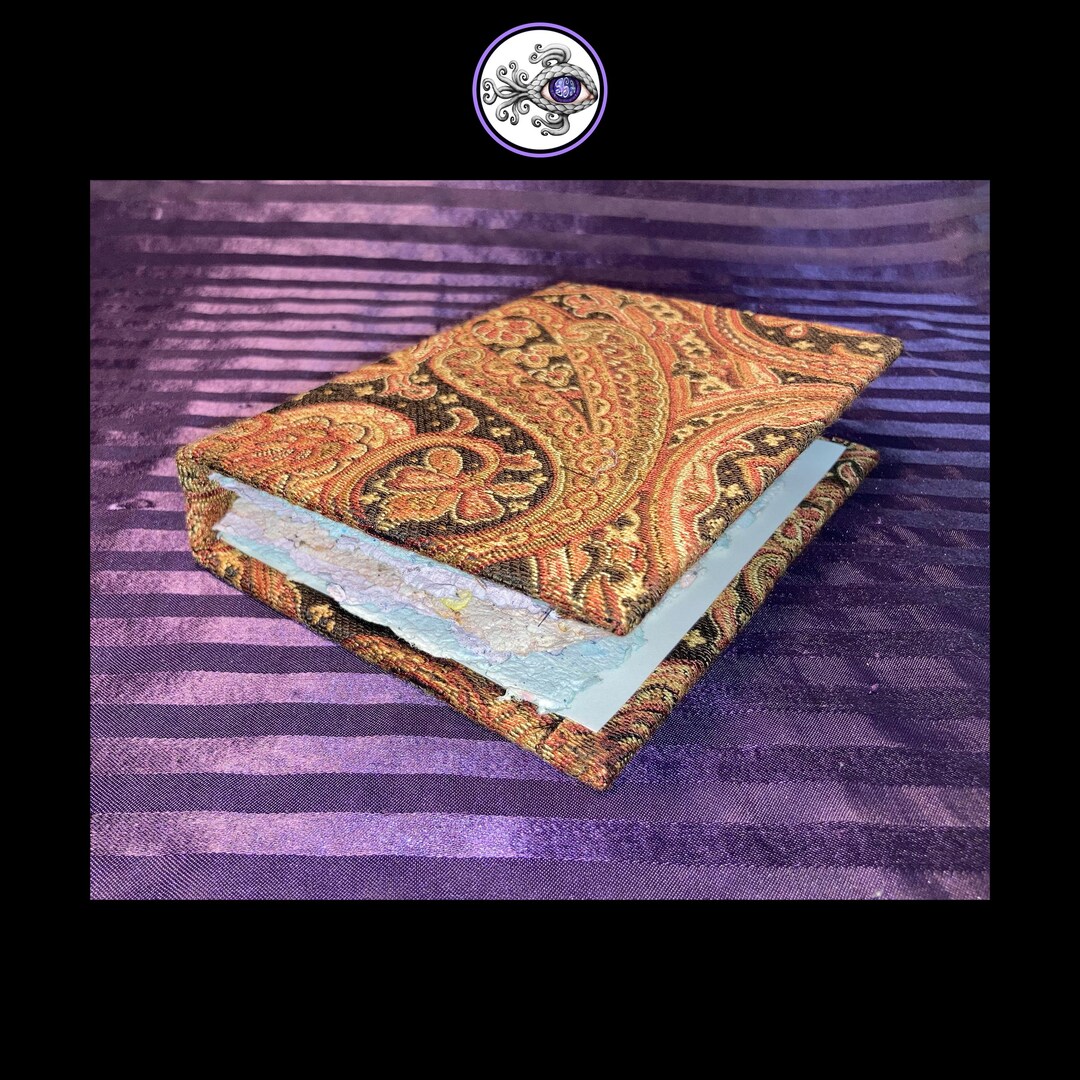 Dark Paisley - Handmade Recycled Colored Paper Book - Etsy