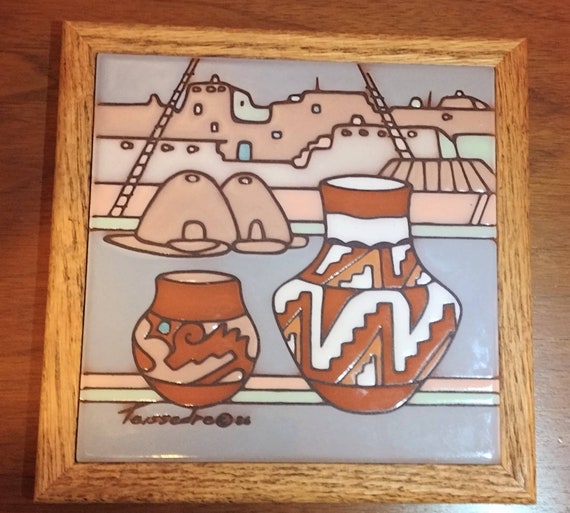 Vtg Cleo Teissedre Ceramic Tile Art / Trivett | Etsy