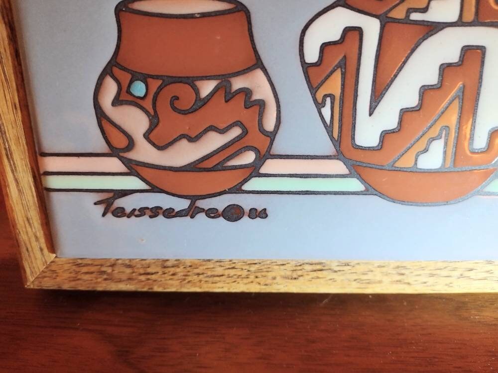 Vtg Cleo Teissedre Ceramic Tile Art / Trivett - Etsy
