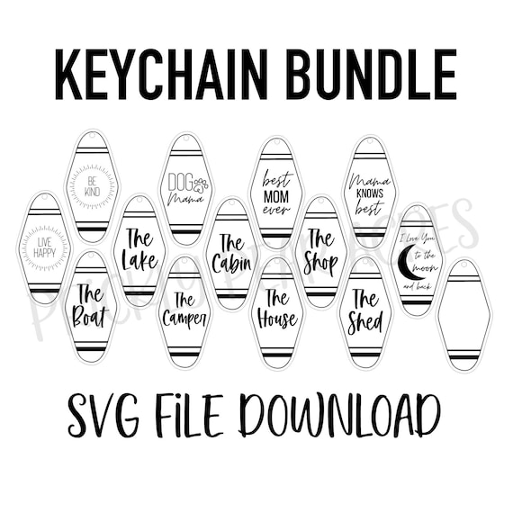 Hotel Keychain SVG Bundle Instant Download Dog Mama Best - Etsy