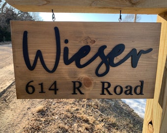 Hanging Address Sign - Etsy