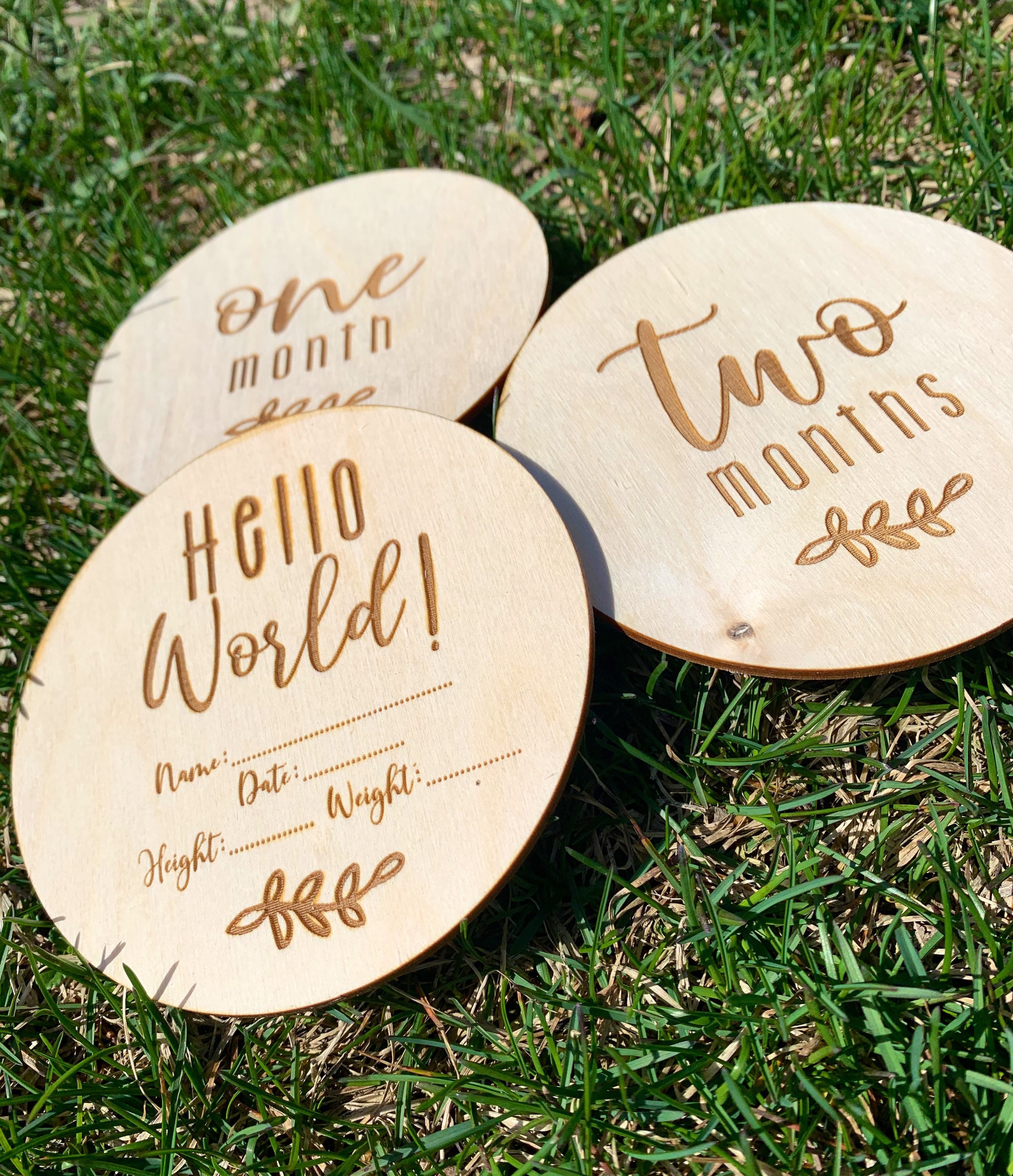 First Year Round Month Milestones SVG Cut File for Glowforge - Etsy