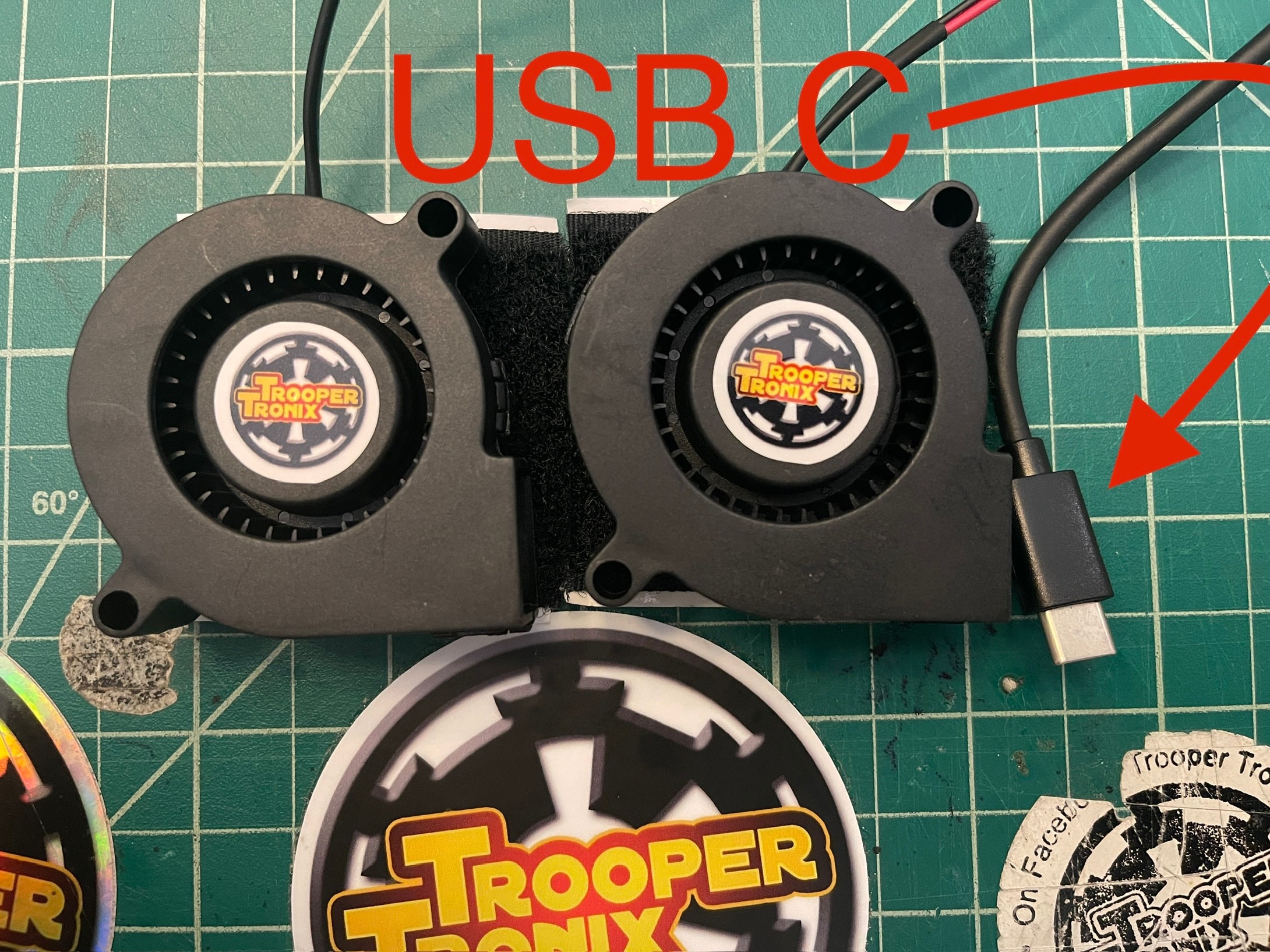 USB C Trooper Tronix Helmet Fans for Cosplay Star Wars Bucket Fan for ...