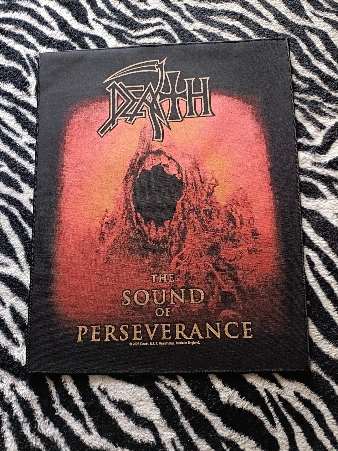 Death the Sound of Perseverance Large Printed Back Patch offical Band ...