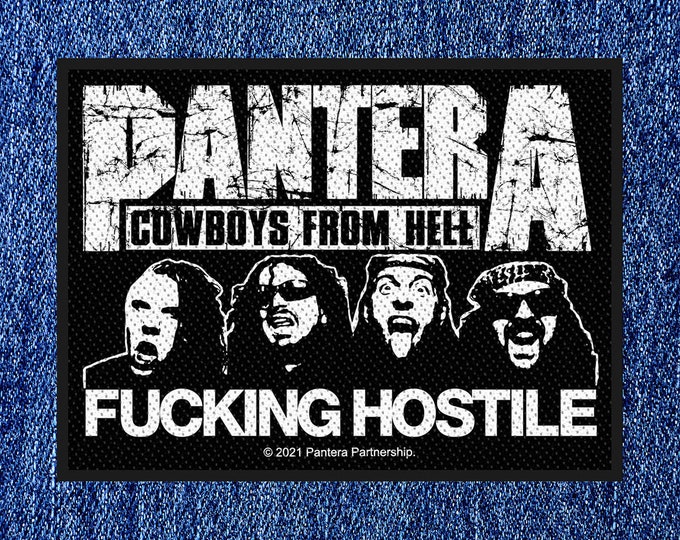 Pantera Cowboys From Hell Fking Hostile new Sew on Patch Offical Band Merch. - Etsy