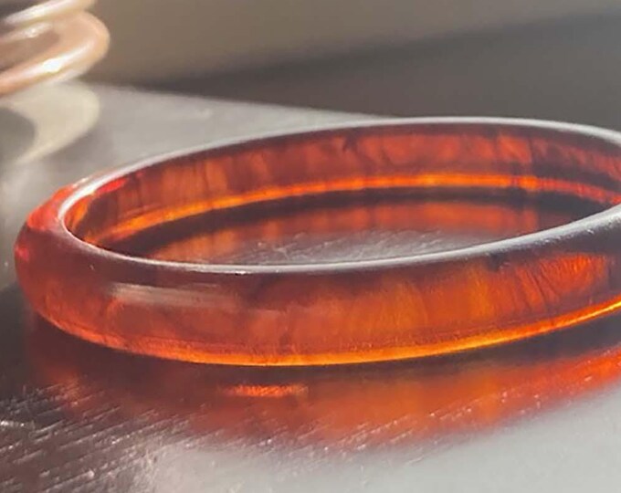 Vintage 1920s-40s Root Beer Bakelite Bangle (AKA Iced Tea, Prystal ...