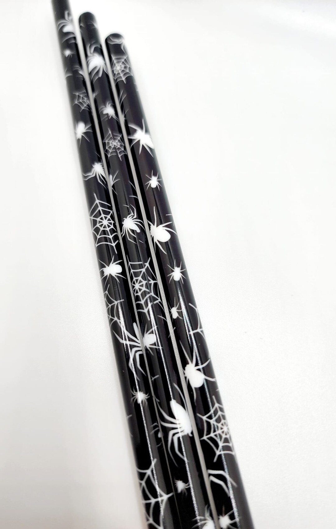 Halloween Straws|reusable Straw|10 Inch Straw|spider Web Straw ...